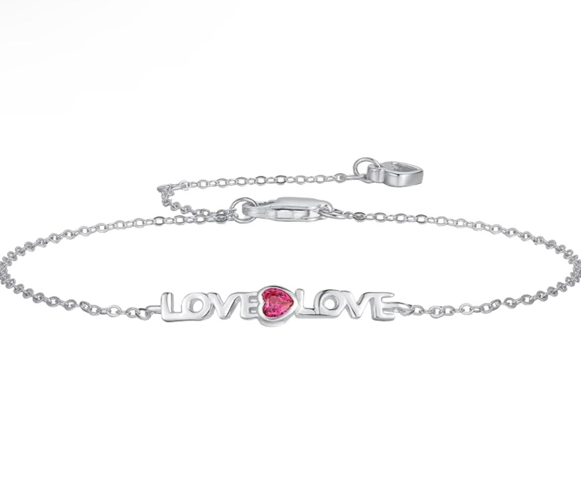 Red Ruby Heart Double Love Bracelet – Gem Jewelers NYC