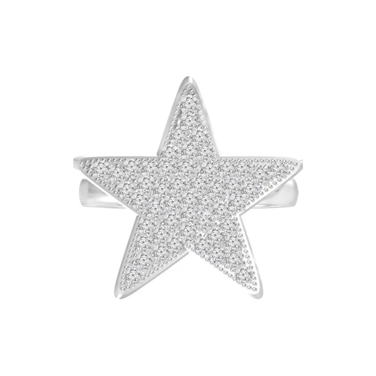 Crystal "Shiny" Star Ring - 4 Size Options – Gem Jewelers NYC