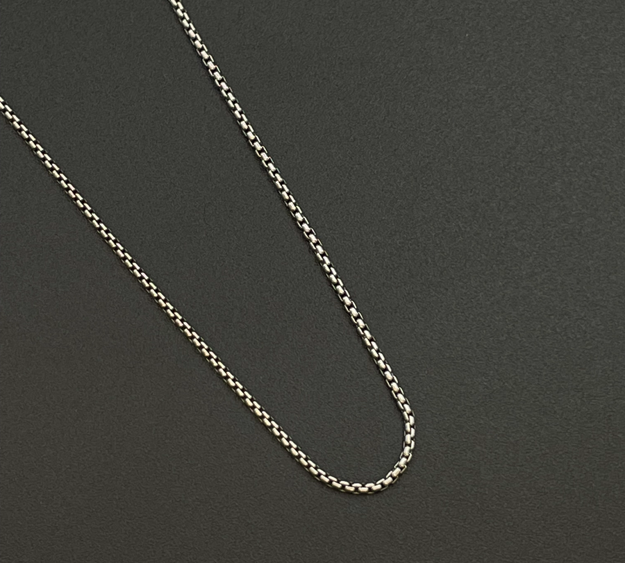 925 Solid Sterling Silver Luxurious Round Box Link Chain Necklace – Gem ...